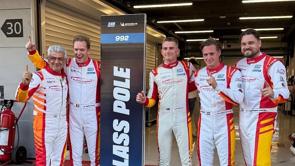 Ajith Kumar racing team secures pole position at 24H Creventic series ...