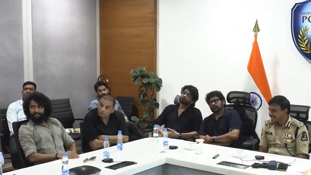 Telugu Film stars and producers meet with Hyderabad Police after big ...