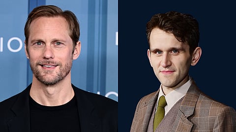 Pillion trailer: Alexander Skarsgard and Harry Melling star in an ...