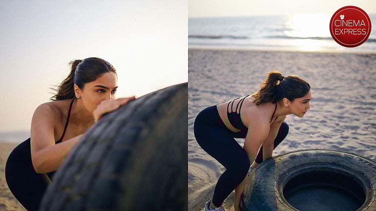 Sharvari trains on the beach as she preps for action schedule of Alpha
