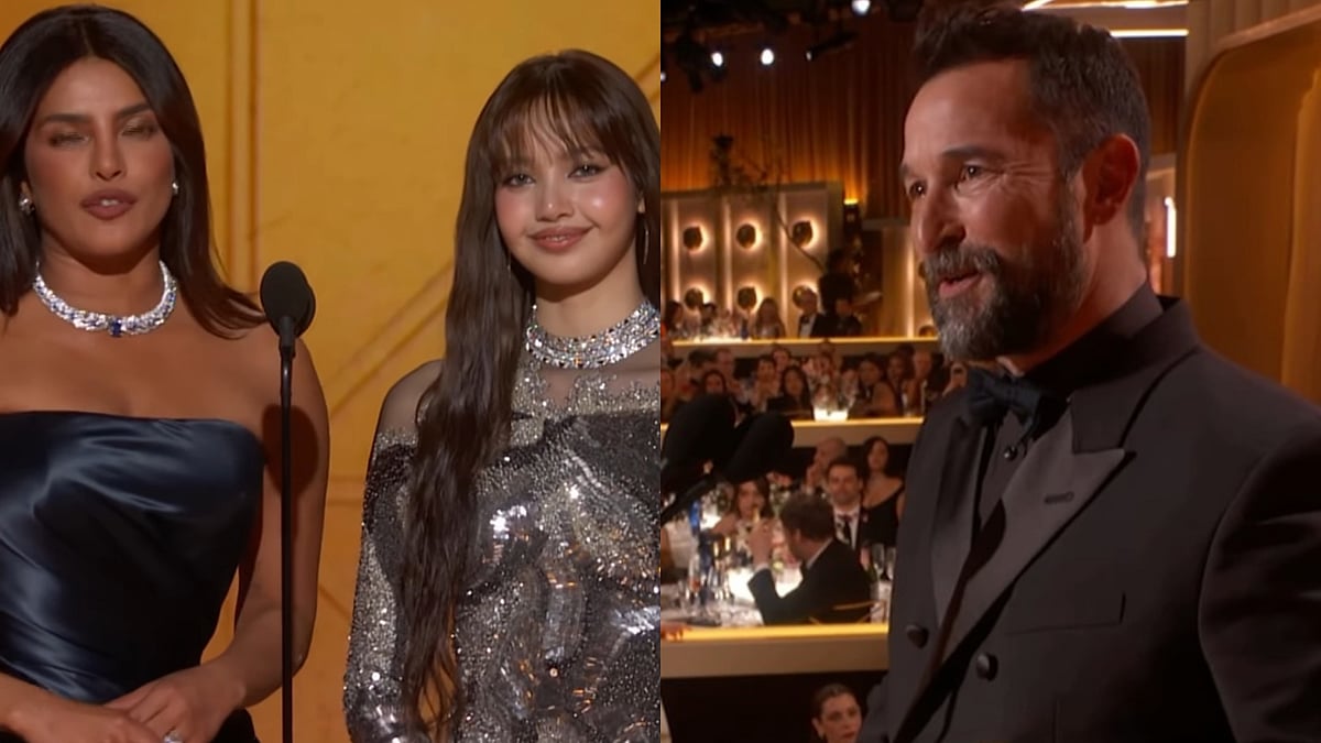 Golden Globes 2026: Priyanka Chopra stuns in navy-blue custom as she ...