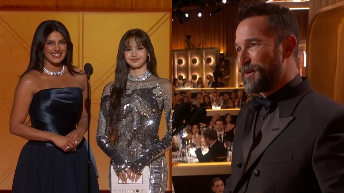 Golden Globes 2026: Priyanka Chopra stuns in navy-blue custom as she ...