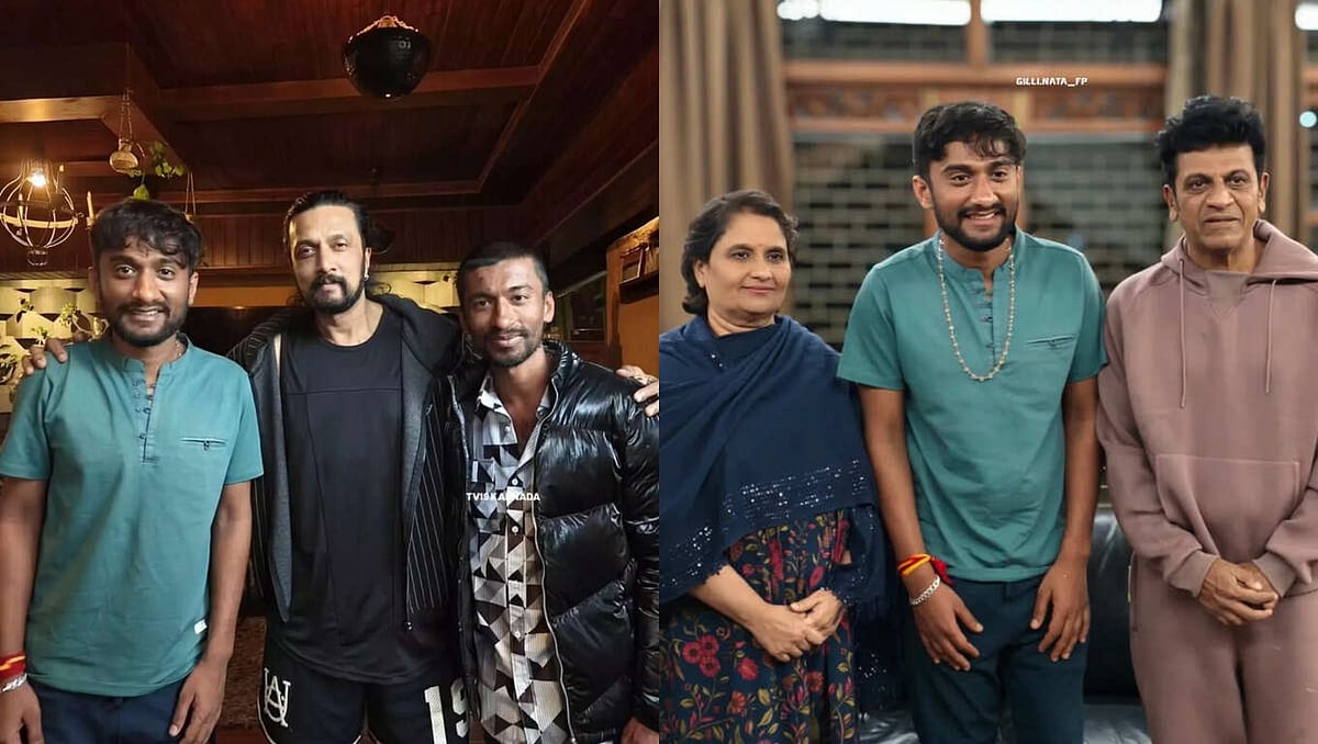 Gilli Nata meets Shivanna and Sudeep; receives stars' blessings